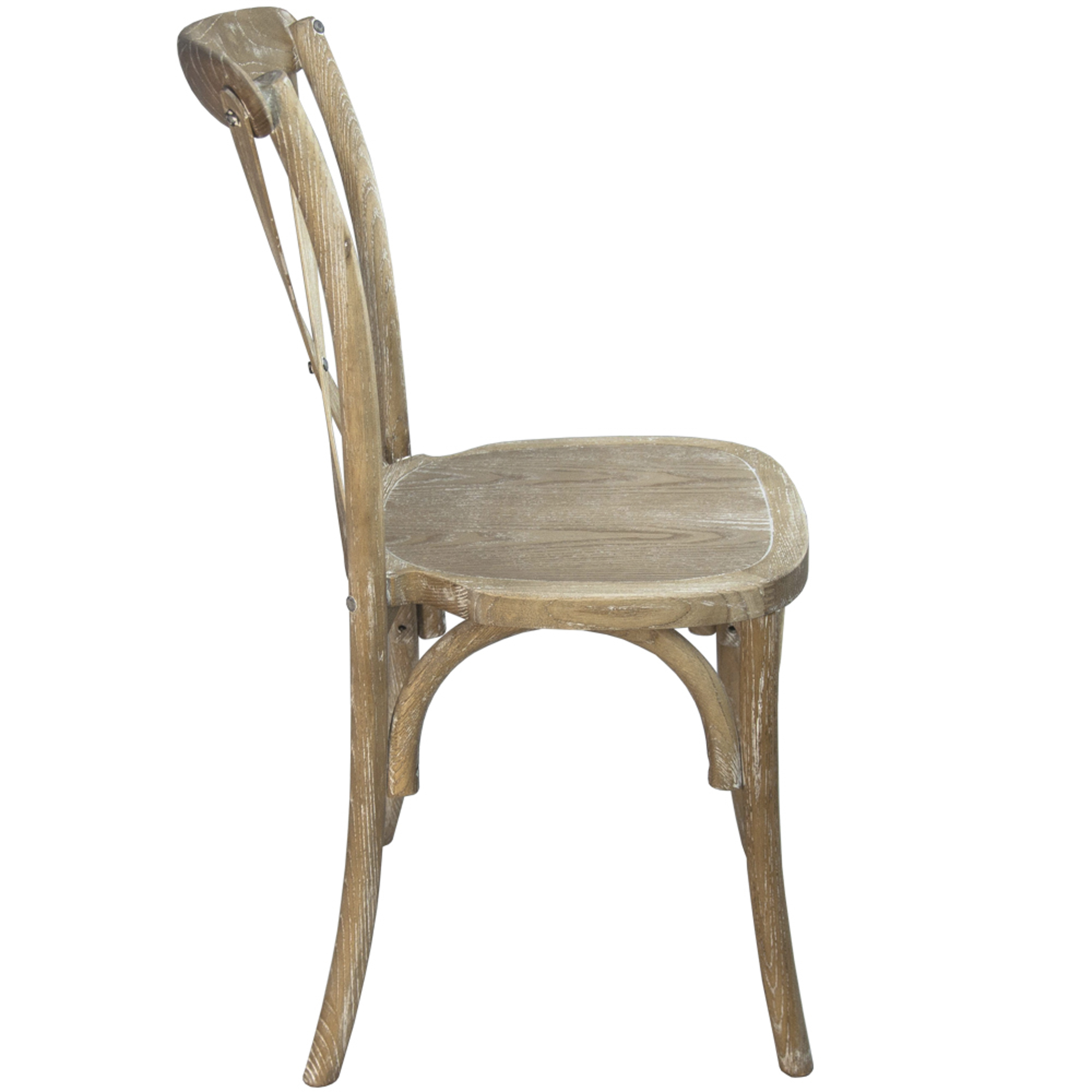 Advantage Natural With White Grain X-Back Chair - Zuma